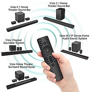 Semote Remote Controller fit for Vizio 2.1 5.1 Home Theater Sound Bar and Vizio Channel Soundbar System, for Vizio M V P Series Home Audio Sound System with Subwoofer