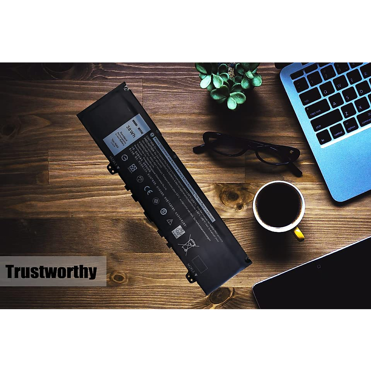 MYIYAE 38Wh F62G0 39DY5 Laptop Battery for Dell Inspiron 13 7000 i7373 7373 7386 2-in-1, 7370 7380 5370 P83G P87G P91G P83G001 P83G002 P87G001 Vostro 13 5370 D1525S D1505G R1605S F62GO 11.4V 38Wh