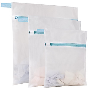 Polecasa Lead-free Premium Soft Fine Mesh Laundry Bags with Sturdy Zipper for Delicates - 3 Pack Durable Laundry Wash Bags - Protect Clothes in Washing Machine - 1 Large, 1 Medium, 1 Small