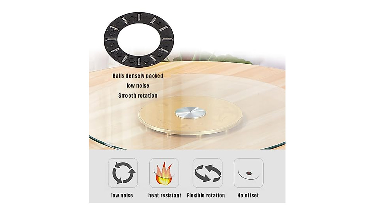 Transparent Round Glass Turntable for Dining Tables