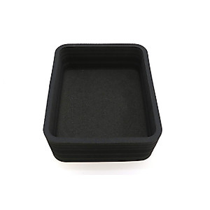 Polar Whale 3 Large Food Storage Organizers Bin Tray for Kitchen Pantry Refrigerator Freezer Cabinet Cupboard for Snacks Produce Pasta Vegetables Waterproof Washable 10" Wide x 12" Long - 3 Pack