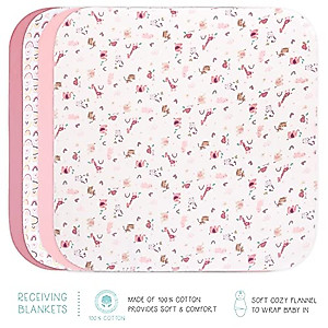 The Peanutshell Newborn Clothes & Accessories Set - 23 Piece Baby Girl Layette Gift Set - Fits Newborn to 3 Months - Rainbow & Safari, Pink