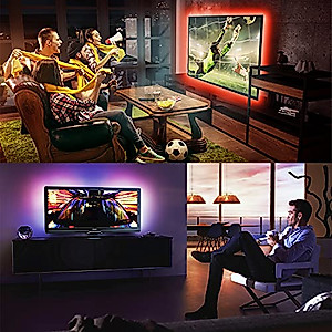 LED Lights for TV 65 Inch, TV LED Backlight, 15ft LED TV Lights for 45-75 Inch, RGB LED Strip Lights with Remote, Bluetooth APP, USB Powered Music Sync TV LED Lights for Bedroom, Gaming Room Decor