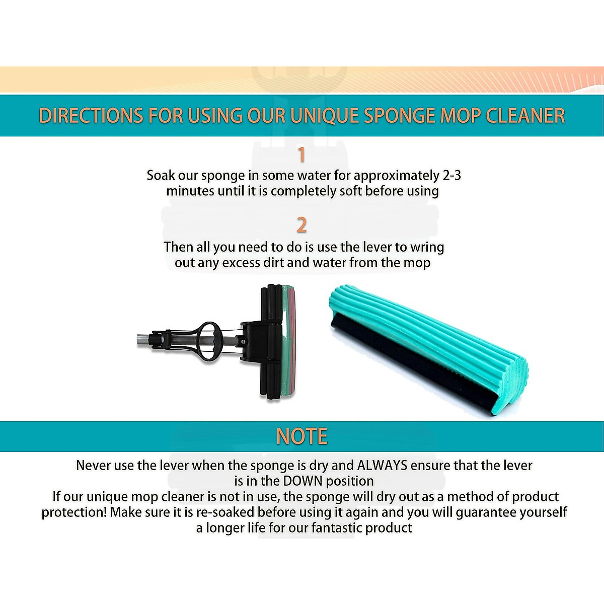 PVA Professional Double Roller Ultra Foam Rubber Mop and 3X Mop Heads