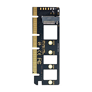 Cablecc NGFF M-Key NVME M.2 SSD to PCI-E Express 3.0 16x X4 Adapter Without Bracket Black