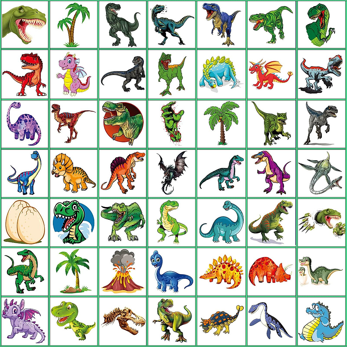Tazimi 88 Sheets 3D Dinosaur Temporary Tattoos For Kids T-Rex Tattoo Sticker Dinosaur Tattoo Party Decoration DIY Temporary Tattoos Art