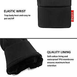 ENALL Waterproof Winter Gloves- Windproof Touch Screen Warm Gloves-for Running Driving Cycling-for Women and Men (Large)