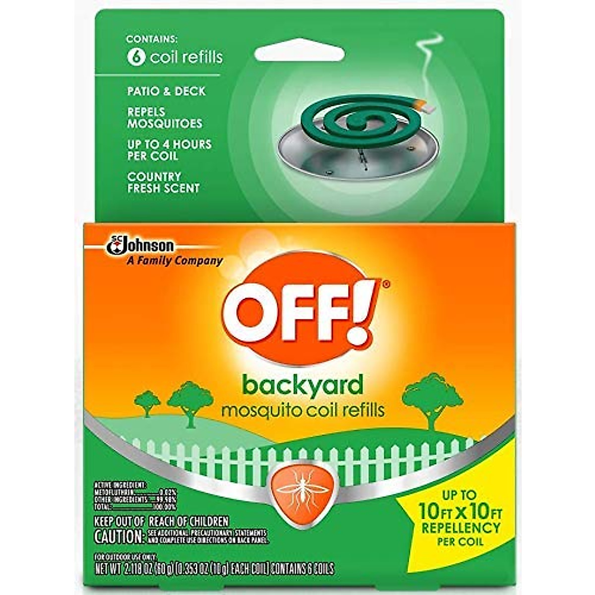 OFF!. S C Johnson Country Fresh Scent Mosquito Coil III Refills, 6 Refills (Pack of 6)