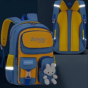 WYCY School Backpacks for Girls Large Bookbags for Teen Girls Cute Book Bag Bunny Kawaii Backpack (Pink)