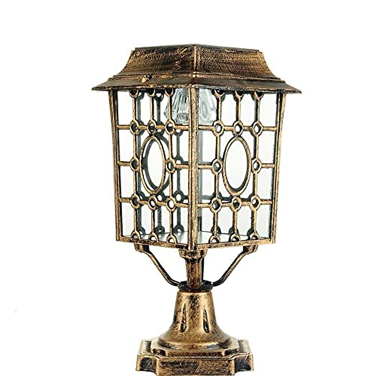 MODEBHD Simple Modern Waterproof Outdoor Column Light Solar LED Landscape Garden Pillar Lamp Professional Rainproof Rust Prevention Aluminum Post Light Villa Lawn External Glass Guardrail Porch Lights