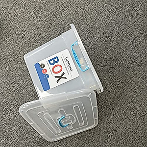 SanNELChEL Plastic storage containers for domestic use ，Organizing Container with Durable Lid and Secure Latching Buckles, Stackable and Nestable