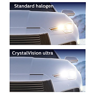 Philips H7 CrystalVision Ultra Upgraded Bright White Headlight Bulb, 2 Pack