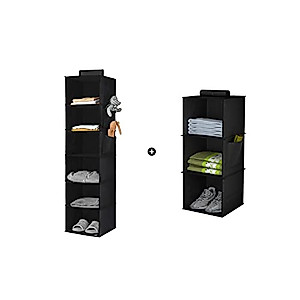YOUDENOVA 6-Shelf Hanging Closet Organizer, 3-Shelf Closet Hanging Storage Shelves