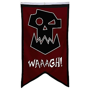 Bayyon Orks Banner Flag 30x50 Inch Man Cave Home Office Bed Room Decor (Red)