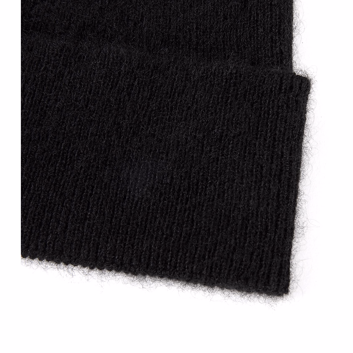 100% Pure Cashmere Beanie for Women and Men, Cuffed Warm Hat with Gift Box (Black)