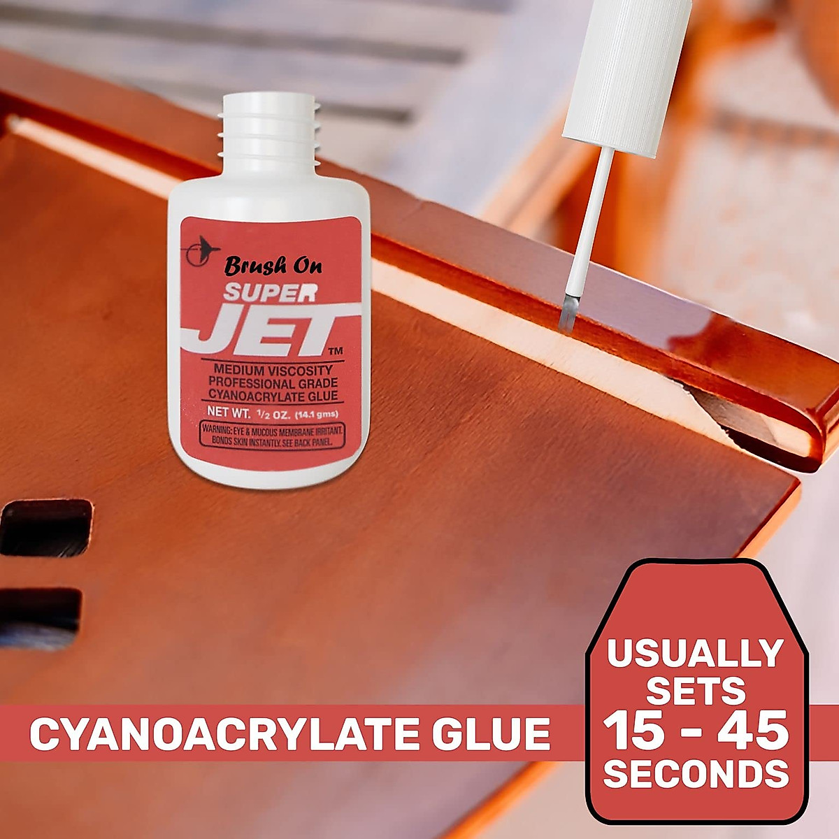 Jet Glue Brush-On Super Jet - Ideal for all Instant Bond Situations