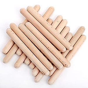 ZEAYEA 24 Pack Rhythm Sticks with 3 Carry Bag, 8 Inch Wood Claves Musical Percussion Instrument, Hardwood Musical Sticks for Music Parties Musical Education