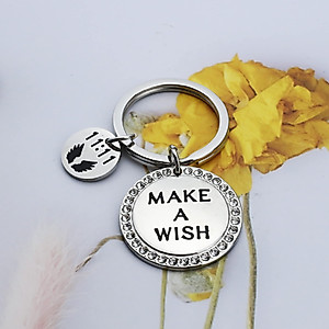 Make A Wish Keychain Spiritual Jewelry New Adventure Gifts 11:11 Angel Wing Keychain Make A Wish Gift Wish Lover Gift (11:11 K S)