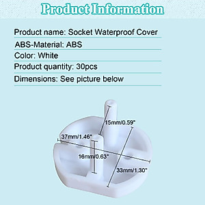 Fielect 20Pcs Outlet Plugs Covers EU Outlet Covers Childproof Plug Protectors Electric Socket Cover Electrical Protector 2-Hole White 20Pcs