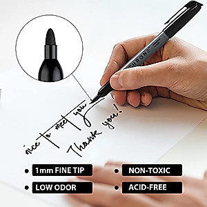 Hethrone Permanent Markers, 72 Pack Black Markers Set for Home, School and Office