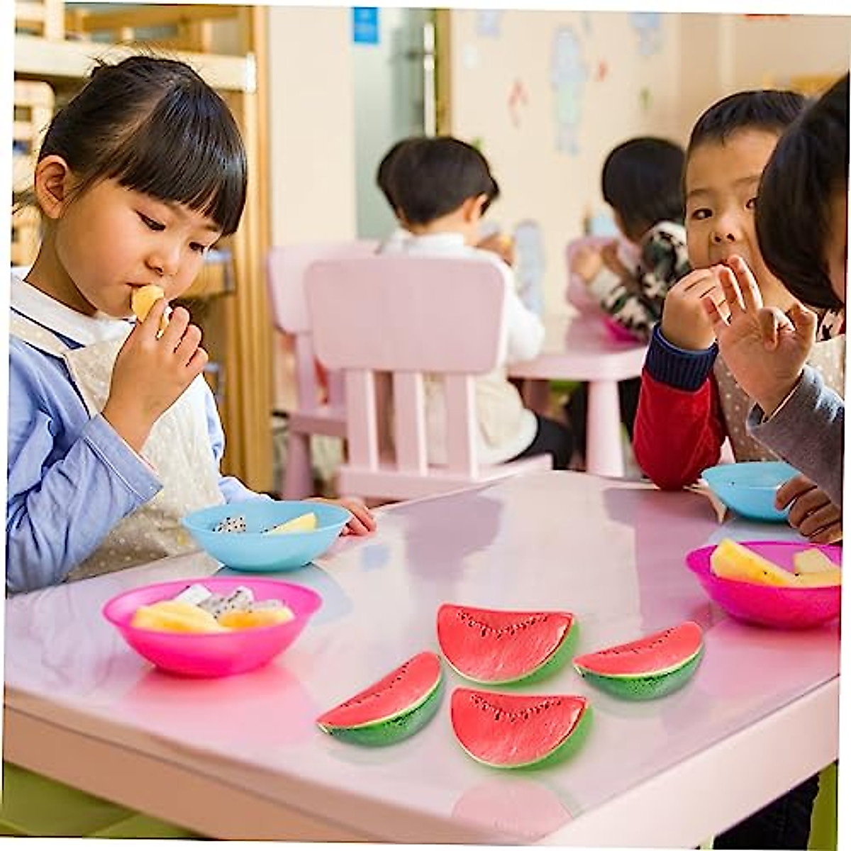 Garneck 30 Pcs Simulated Watermelon Slices Faux Watermelon Slices Ornaments for Kids Decoraciones para Salas De Casa Fake Watermelon Slices Ornament for Kids Household Pretend Foam Child