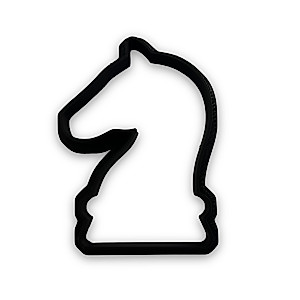 Knight Chess Piece Cookie Cutter with Easy to Push Design, for Baby Showers, Work Events, and Birthday Celebrations (4 inch)