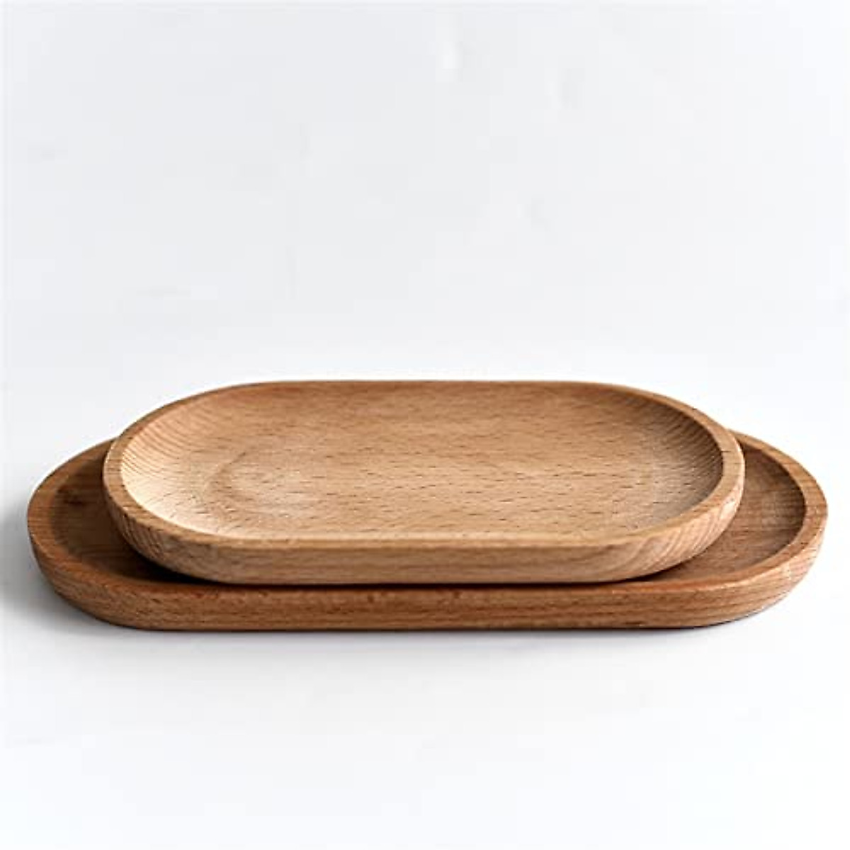GEEKLLS Breakfast Tray Wooden Bamboo Tray Plant Flower Pot Saucer Rectangle Shape Succulent Cactus Holder Pot Tray Home Decor