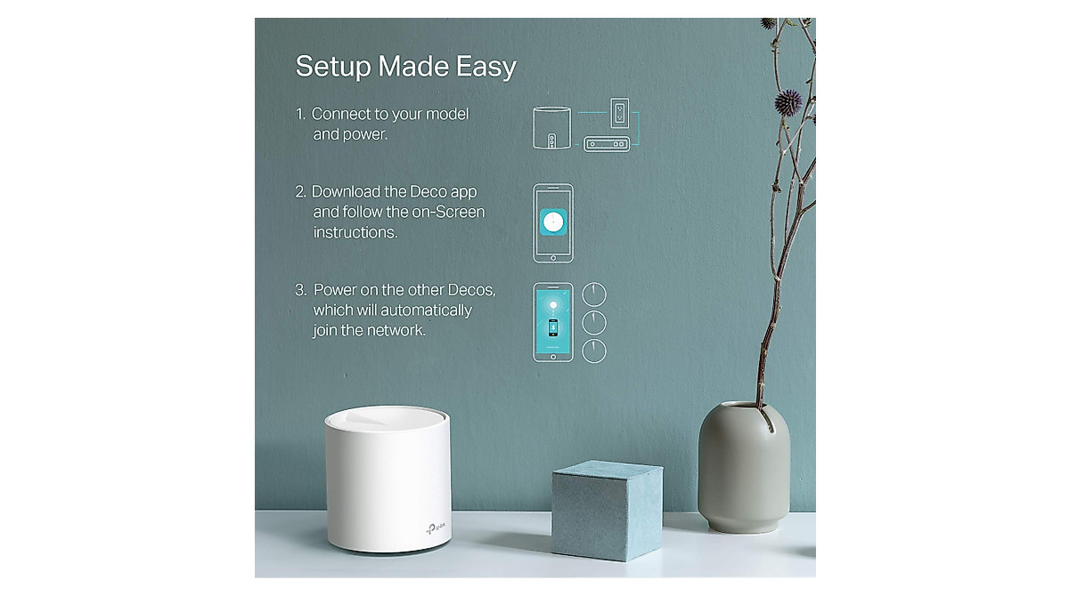 TP-Link Deco X20 Mesh WiFi 6 Router - Whole Home Coverage Up to 5800 sq ft