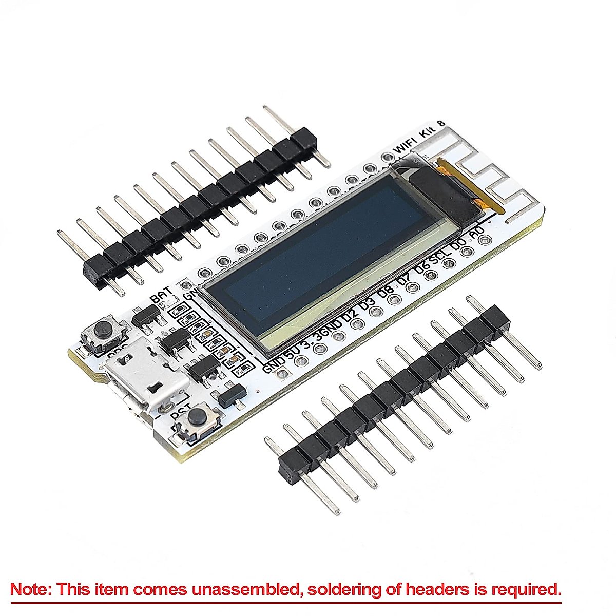 MakerFocus ESP8266 Development Board WiFi Kit 8 Support WiFi Integrated CP2104 4MB SPI Flash with 0.91 Inch OLED Display for Ar duino IDE NodeMCU LUA