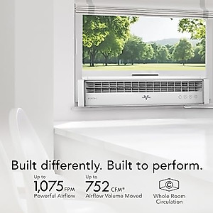 Vornado PORTAL Window Fan with 3 Speeds, Reversible Exhaust Mode, Weather Resistant, For Kitchen, Bedroom, Home