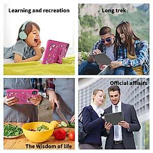 COLORROOM 2024 New 2 in 1 Tablet PC, 10inch Android 13 Tablet with Keyboard, 8GB+128GB, Case, Mouse, Stylus, Quad Core 2.0GHz, HD Touch Screen, Dual Camera, Dual Wi-Fi 6, Bluetooth, Tableta PC