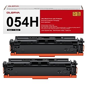 054H Toner Cartridge Set 2 Black 054 | Replacement for Canon 054H Toner, Compatible with Canon Color imageCLASS MF642Cdw Toner Cartridges, MF644Cdw, MF641Cdw, MF644Cdw, LBP622Cdw Laser Printer 2 Pack