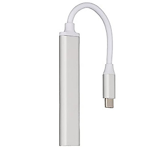 USB Hub, Light Weight USB C to USB 4 in 1 USB Docking Station for Tablet for Keyboard for Printer(Silver)