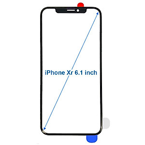 MMOBIEL Front Glass Repair Kit Compatible with iPhone XR - 6.1 inch - 2018 - Lens Screen Replacement Repair Kit - Incl. Toolkit - Gray