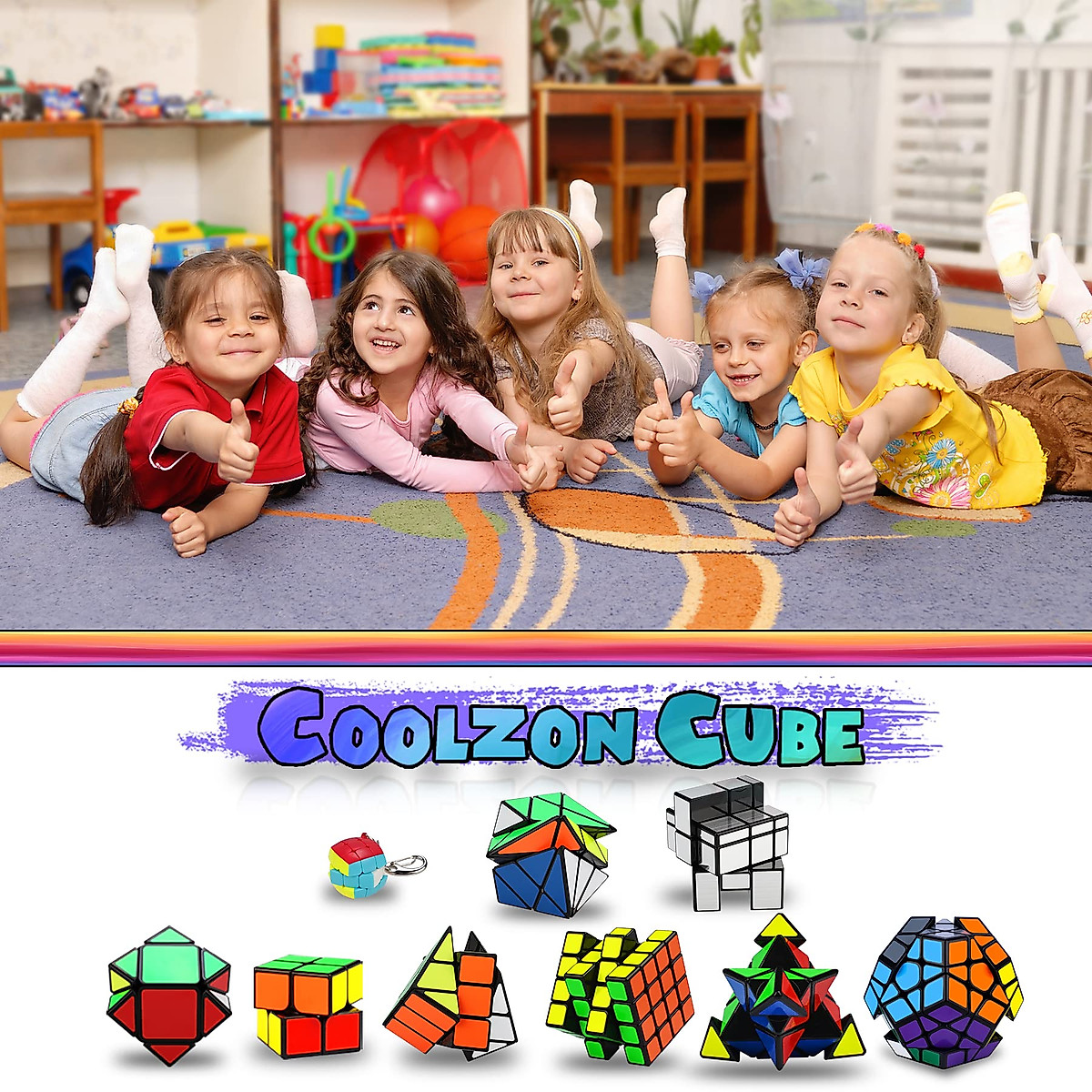 Speed Cube Set, Puzzle Cube,9 Pack Magic Cubes Pyraminx Pyramid + 2x2 + 3x3 + 4x4 + Megaminx + Mirror + Mini 3x3 + Skewb + Fenghuolun Puzzle Cube Toy for Kids & Adults