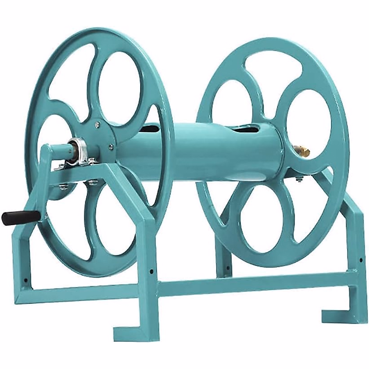 ILOOXI Wall Mounted Garden Hose Reel with Detachable Reel Metal Water Pipe Storage Rack,Wall-Mounted Design,Thickened Wrought Iron,with 3m Hose,1/2" Hose for Yard (Color : A)