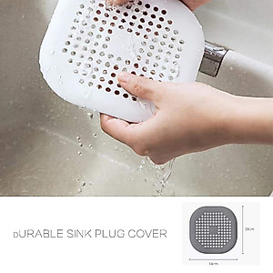 2 Pack Shower Drain Hair Catcher, Bresuve Silicone Tube Drain Hair Catcher Stopper Filter with Sucker for Bathroom Kitchen Rubber Bathtub Strainer Cover Hair Catcher (Gray)