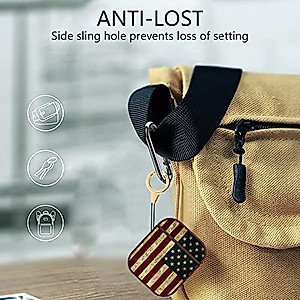 OOK Protective Airpods Case Cover Designed for Apple Airpods 2 & 1, Cute American Flag Patterns Shockproof Magnetic Case Cover with Portable Keychain Clip for Girls Kids Women Men