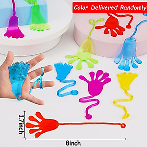 24pcs Sticky Hands Feet for Kid Party Favor Goodie Bag Stuffer Treasure Box Toy Classroom Prize Student Return Gift Bag Stuff Bulk Toy Pinata Filler Elementary School Small Favor Slap Hand Supplies