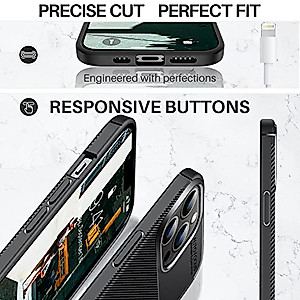 Vakoo Case Compatible with iPhone 13 Pro Case (6.1-Inch), Anti-Scratch Fingerprint Resistant Shockproof Protective Phone Case, Matte Black