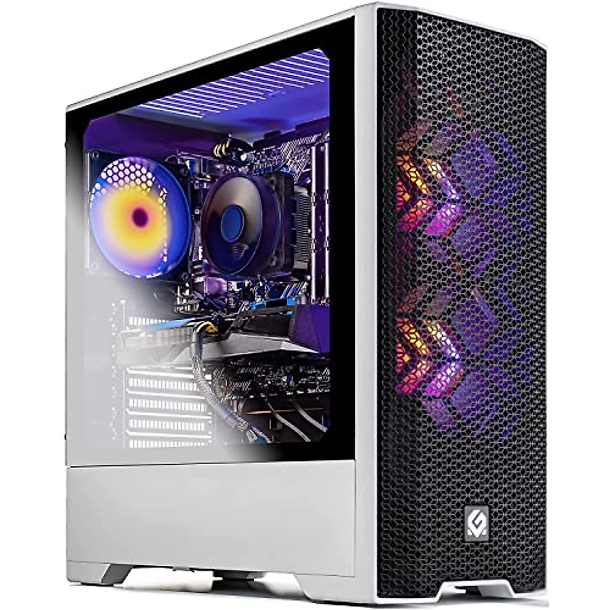 Skytech Gaming Skytech Blaze 3.0 Gaming PC Desktop – Intel i5-11400F, RX 6600, 1TB NVME, 16G DDR4 3200, 120mm AIO, AC Wi-Fi, Windows 10 Home 64-bit, White