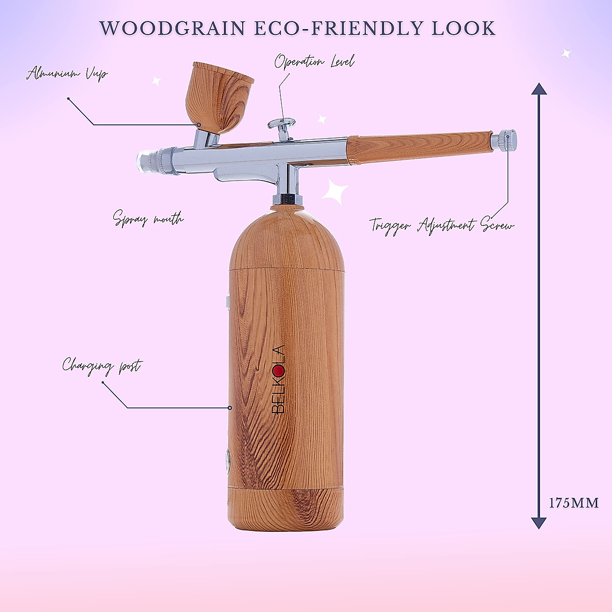 Belkola Air Brushes for Painting - Multi-functional Airbrush Kit with Air Compressor - Rechargeable Handheld Airbrush Set and Portable Airbrush Mini Compressor Kit