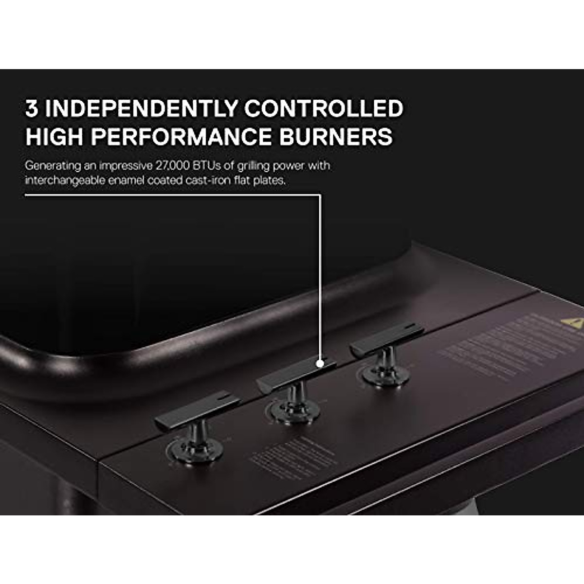 Everdure FURNACE 3-Burner Gas Grill, Liquid Propane Portable BBQ Grill with Die-Cast Aluminum Body and Fast-Ignition Technology, 466 Square Inches of Grilling Surface, Adjustable Height, Matte Black