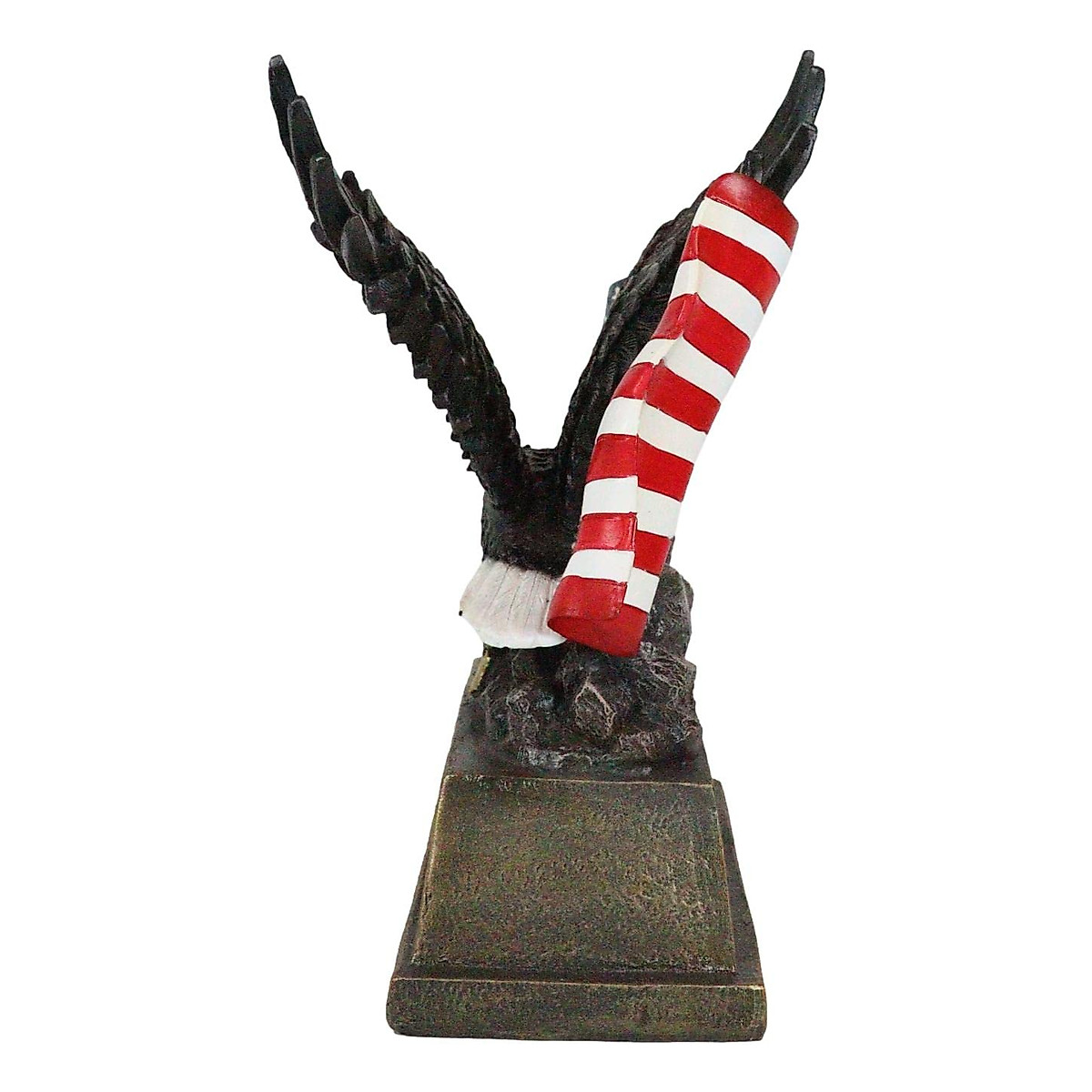 Ebros Patriotic Pride and Honor Bald Eagle Clutching American Flag Statue 10.75" Tall Wildlife Decor Figurine