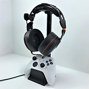 3D Cabin Product Compatible with Xbox Controller Stand and Headphone Hanger/Holder for Xbox Series X/Series S/One/One S/One X Remote Black