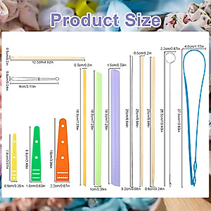 Quick Turn Fabric Set, Versatile Fabric Tube Turners for Sewing Drawstring Threader Tool Fabric Turning Tube Assorted Sizes Fast Turn Sewing Tool for Crafts DIY Knitting Handmade