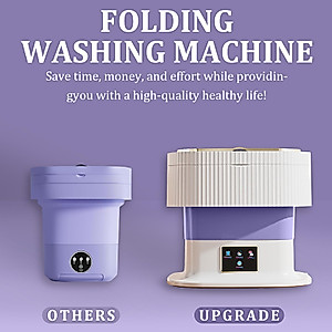 Mini Washing Machine,11.5L Portable Washing Machine and Dryer, Small Washing Machine Deep Cleaning Of Underwear, Purple Portable Washer Suitable for Underwear, Baby Clothes, Sock