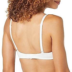 Amazon Essentials Women's Demi Cup Cotton Bra, Pack of 2, Black/White, 36D