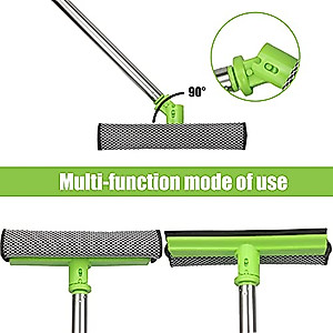 LumiMokki 62" Car Wash Mop Kit, Car Wash Brush with Long Handle Stainless Steel Pole, Car Wash Kit Car Detailing Kit Car Wash Mop Mitt Car Cleaning Supplies Kit for RV Cars SUV Trucks and Bus (Green)