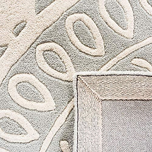 SAFAVIEH Bella Collection 8' x 10' Grey/Ivory BEL122A Handmade Premium Wool Area Rug
